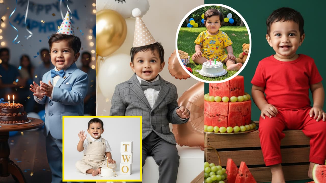 Happy Birthday Prompt 2 And 3 Year Child | Gemini Ai Photo Prompt For Kids