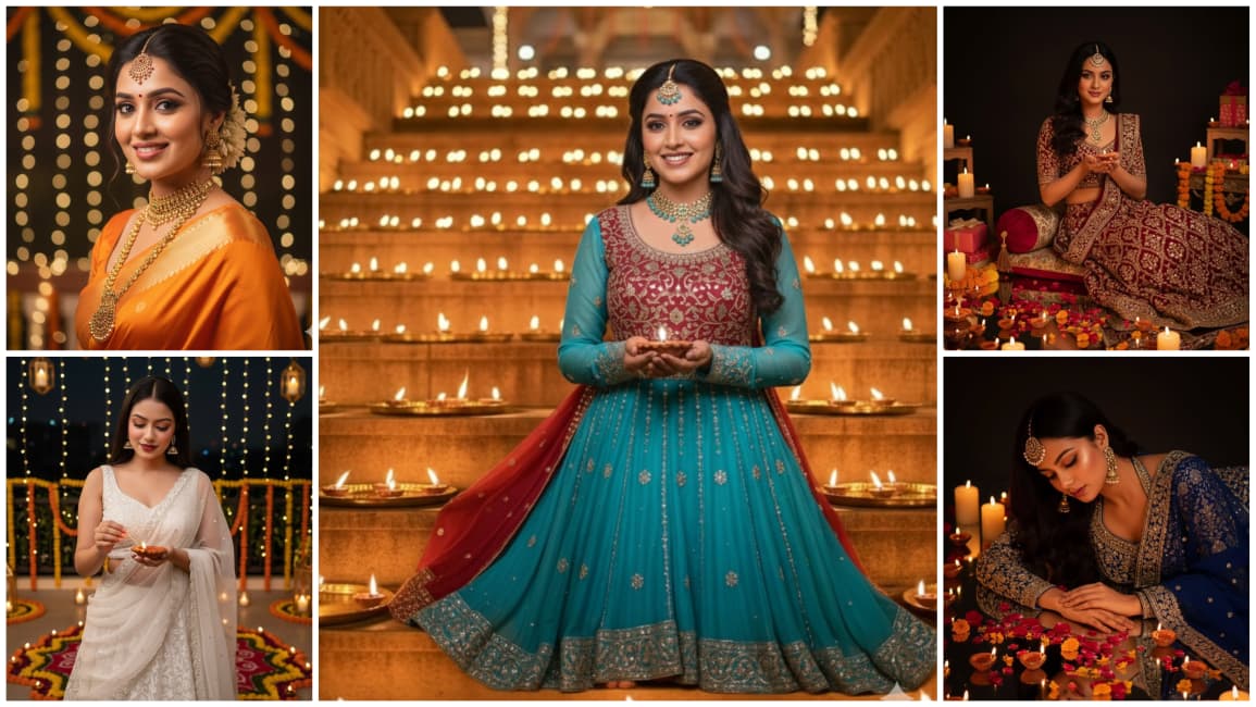 Diwali Girl Ai Photo Prompt For Instagram Post | Gemini AI Happy Diwali ...