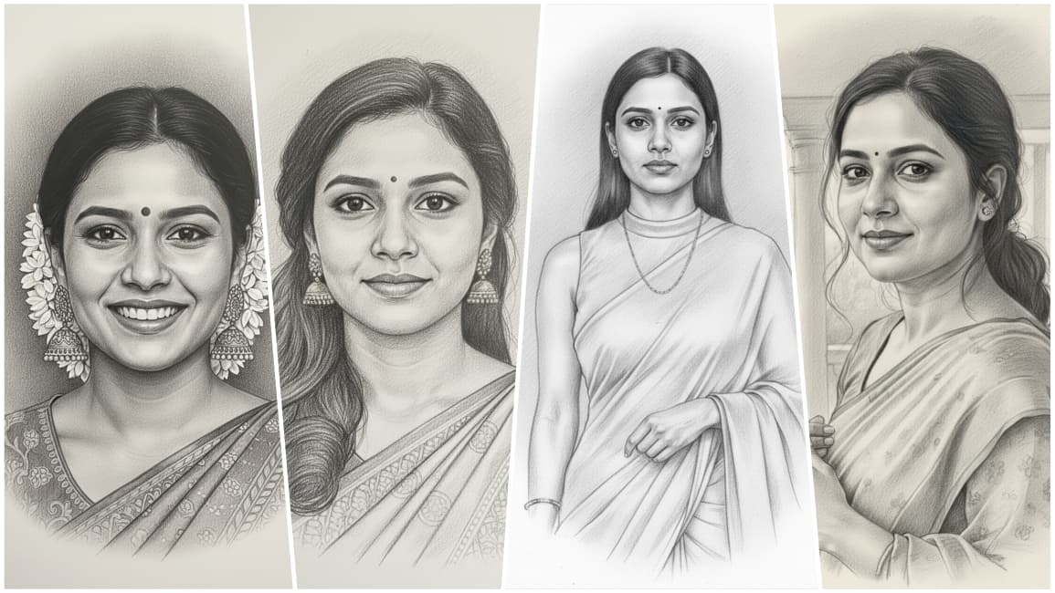 10 Best Sketch Ai Prompts For Girl With Pencil | AI Image Prompt Styles ...